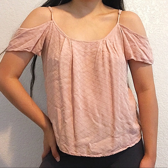Tops | Blush Pink Off The Shoulder Top | Poshmark